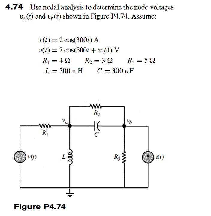 Solved Use nodal analysis to determine the node voltages | Chegg.com