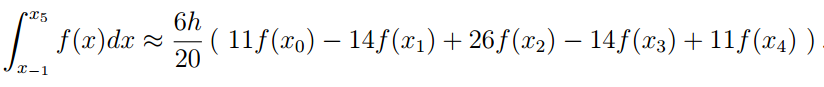 Solved The open Newton-Cotes quadrature formula for n = 4 | Chegg.com