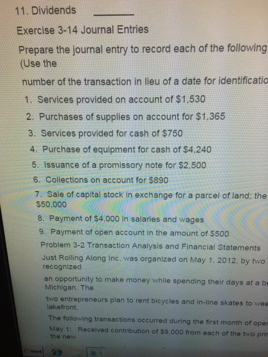 Dividends Journal Entries Prepare the journal entry | Chegg.com