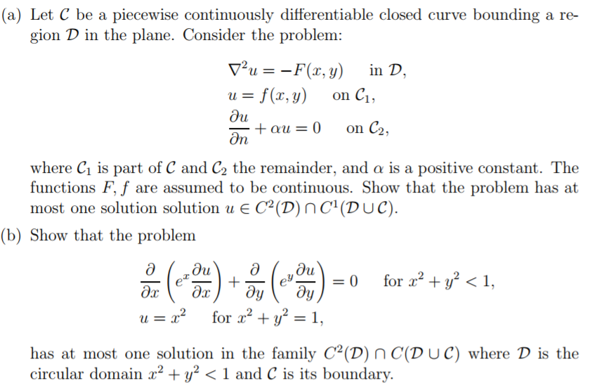 Solved (a) Let C be a piecewise continuously differentiable | Chegg.com