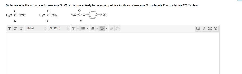 Solved Molecule A is the substrate for enzyme X. Which is | Chegg.com