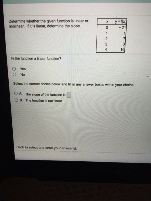Solved Determine whether the given function is linear or | Chegg.com