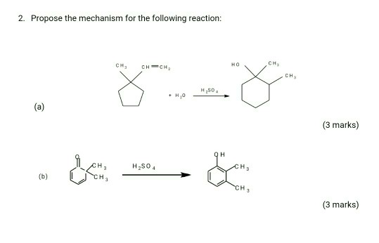 Solved 2. Propose the mechanism for the following reaction: | Chegg.com