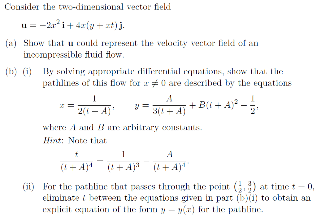 Solved Consider the two-dimensional vector field (a) Show | Chegg.com Solved Consider the two-dimensional vector field (a) Show | Chegg.com