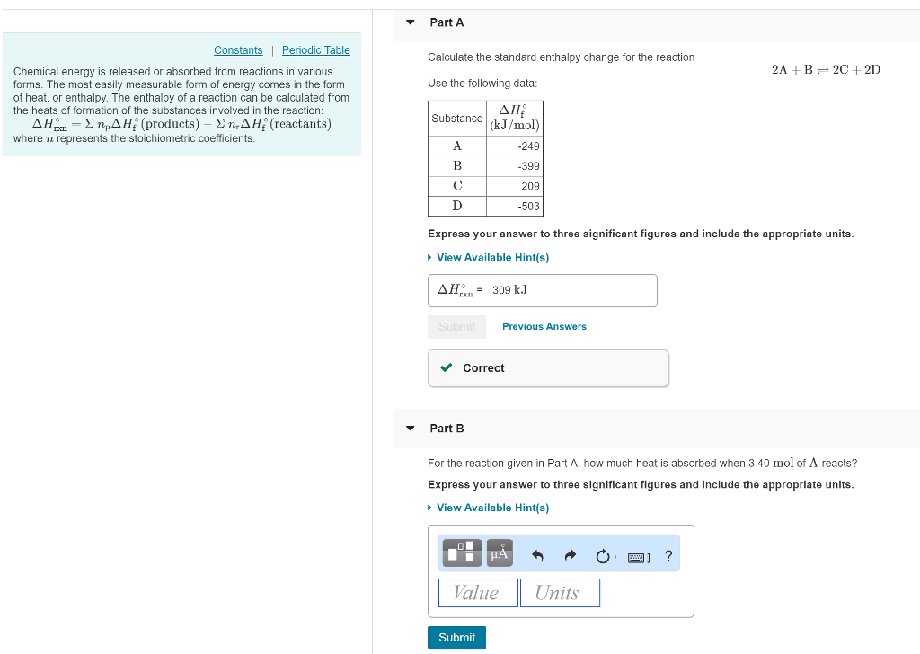 Solved Part A Constants Periodic Table Calculate the | Chegg.com