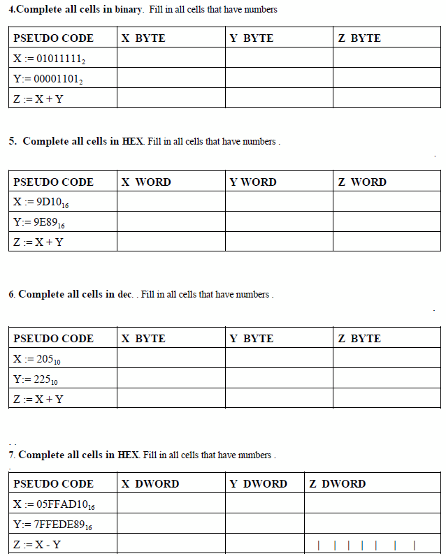 Solved I need help with these assembly language questions. | Chegg.com