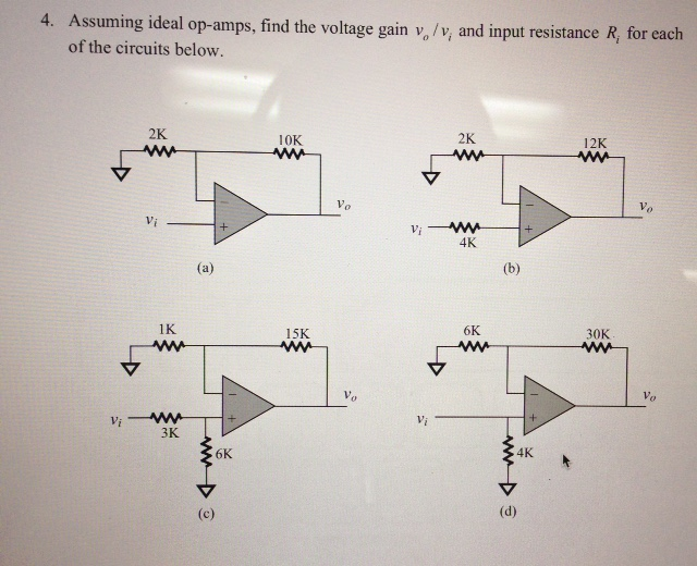 Solved Ideal OpAmps, show all work4. Assuming ideal op-amps, | Chegg.com
