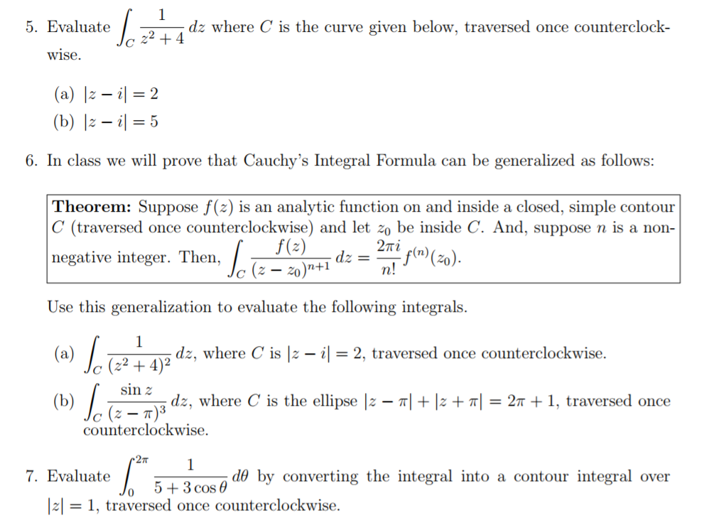 Solved Evaluate integral_C 1/d^2 + 4 dz where C is the curve | Chegg.com