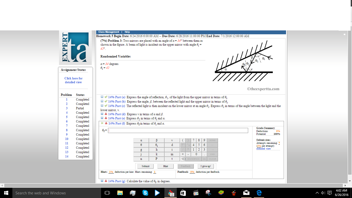 Solved Assignment Status Click here for detailed view | Chegg.com