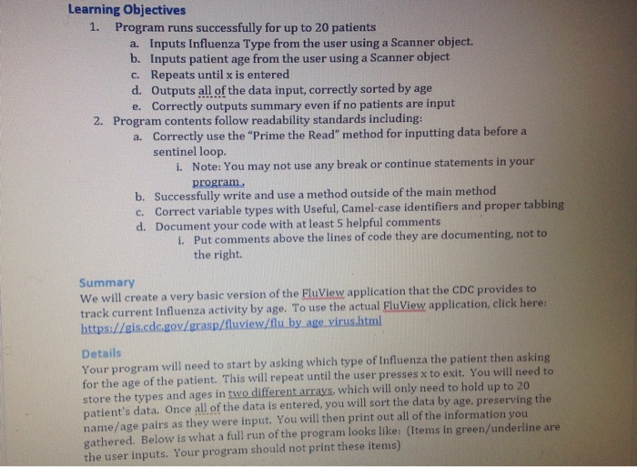 Solved Learning Objectives 1. Program runs successfully for | Chegg.com