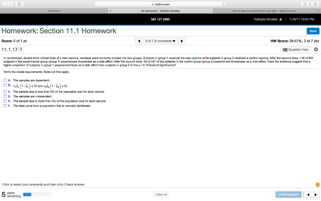 Solved mathxl.com Do Homework Nathalie Morales How to take a | Chegg.com
