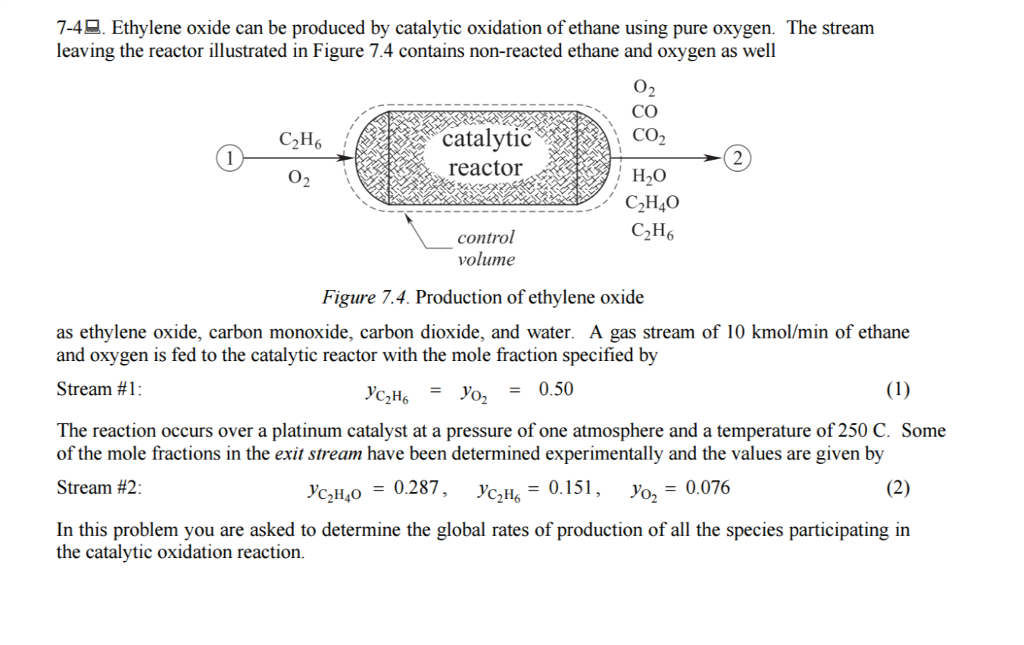 Ethylene oxide can be produced by catalytic oxidation | Chegg.com