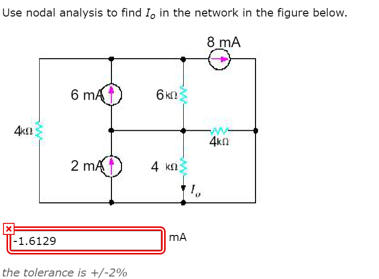 Solved Use nodal analysis to find Io in the network in the | Chegg.com
