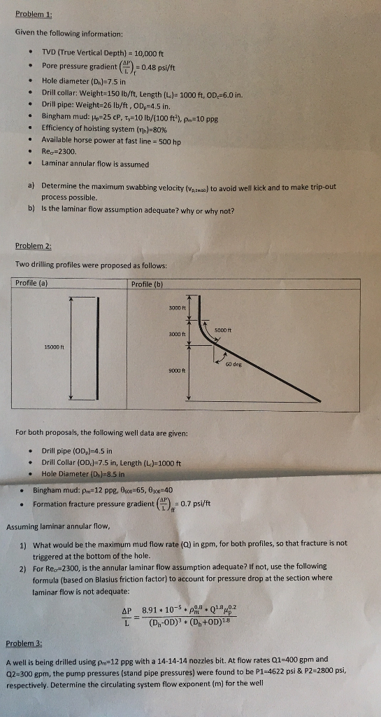 Solved Given the following information: TVD (True Vertical | Chegg.com