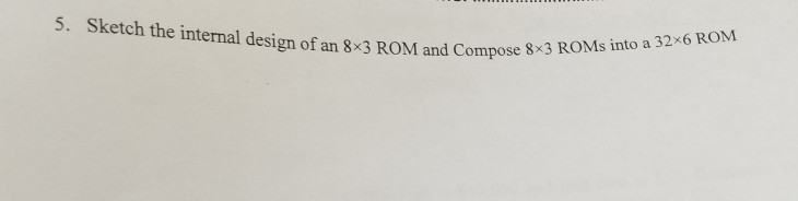 Solved 5. Sketch the internal design of an 8x3 ROM and | Chegg.com