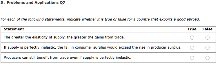 Solved For each of the following statements, indicate | Chegg.com