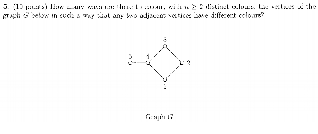 Solved 5. (10 points) How many ways are there to colour, | Chegg.com