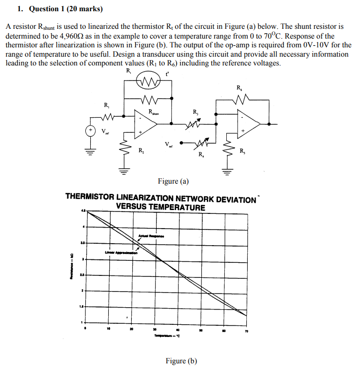 Solved 1. Question 1 (20 marks) A resistor Rshunt is used to | Chegg.com