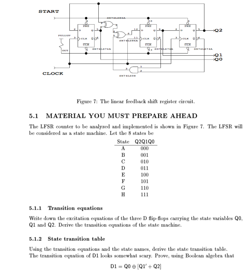 5 LABORATORY No. 5 Sequential Circuits. State Machine | Chegg.com