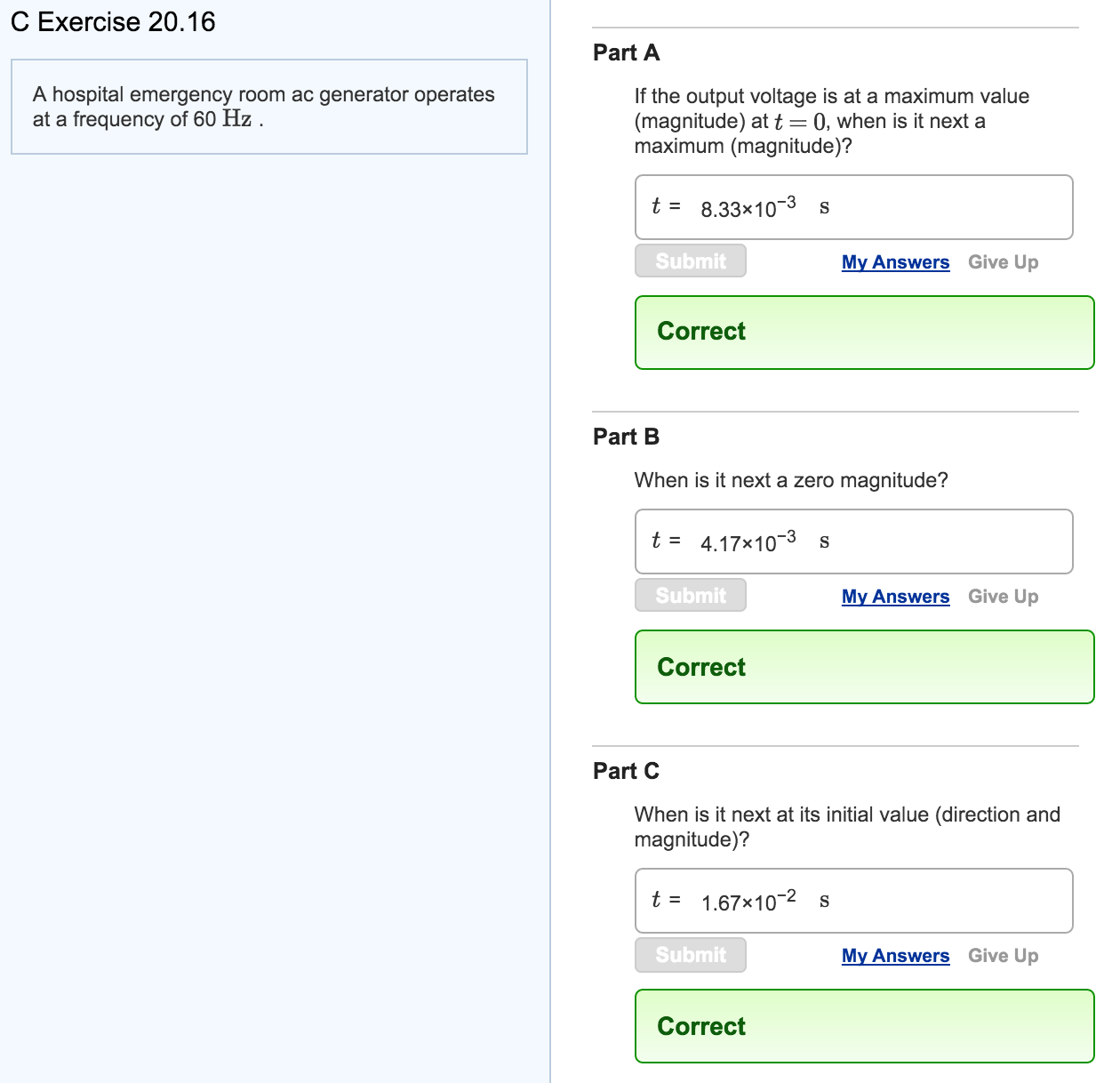 Solved If the output voltage is at a maximum value | Chegg.com