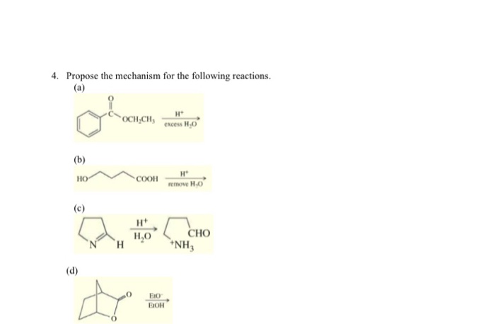 Solved Propose the mechanism for the following reactions. | Chegg.com