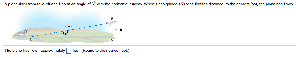 Solved A plane rises from take-off and flies at an angle of | Chegg.com