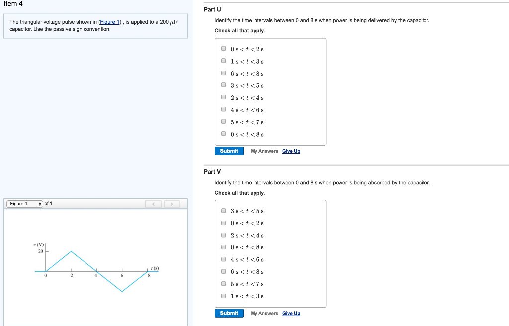 Solved The triangular voltage pulse shown in (Figure 1), is | Chegg.com