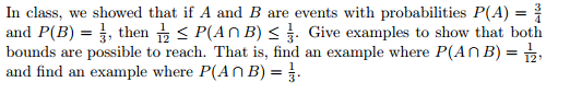 Solved In class, we showed that if A and B are events with | Chegg.com