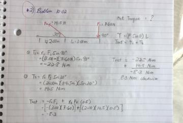 Solved Calculate the net torque about point O for the two | Chegg.com
