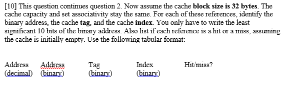 Consider the following program PI and its cache | Chegg.com