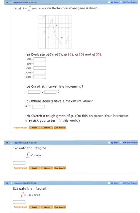 Solved Let g(x) = x integrate 0 f(t) dt, where f is the | Chegg.com