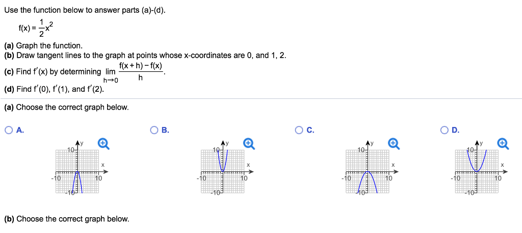 Solved Use the function below to answer parts (a) (d). (a) | Chegg.com