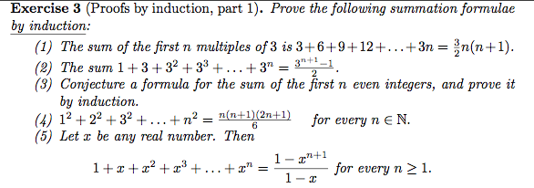 Solved Exercise 3 (Proofs by induction, part 1). Prove the | Chegg.com Solved Exercise 3 (Proofs by induction, part 1). Prove the | Chegg.com