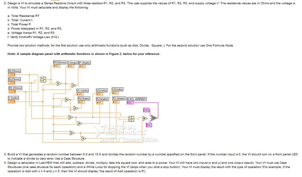 2 Design A Vi Simulate A Series Resistive Circuit