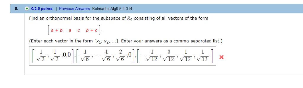 Solved Find an orthonormal basis for the subspace of R4 | Chegg.com