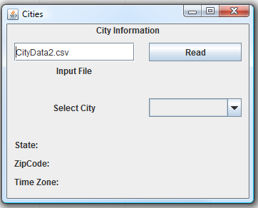 Solved City Gui Write A Java Gui Program Which Reads Data Chegg