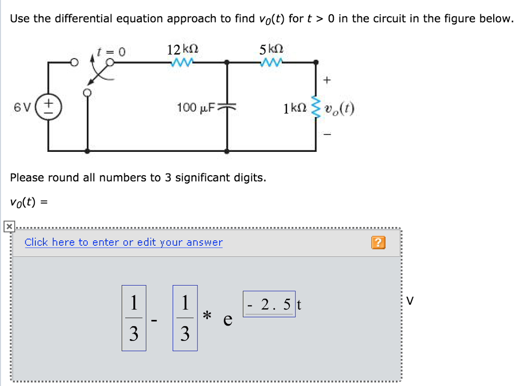 Solved Use the differential equation approach to find vo(t) | Chegg.com