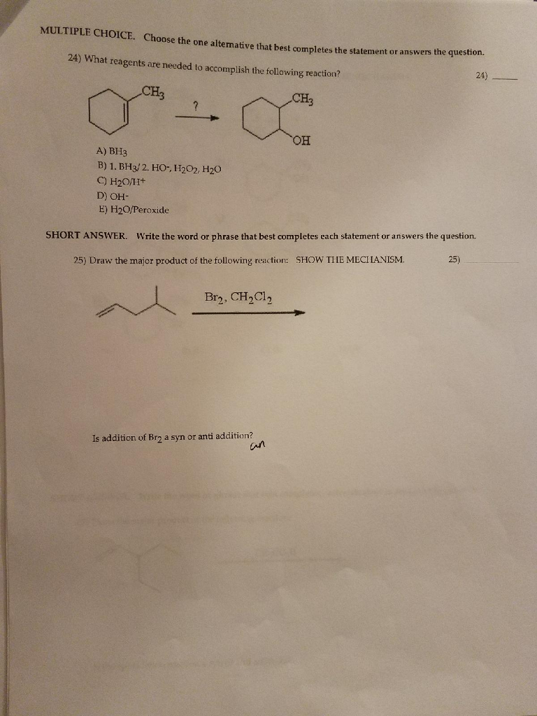 Solved MULTIPLE CHOICE. Ch oose the one alternative that | Chegg.com