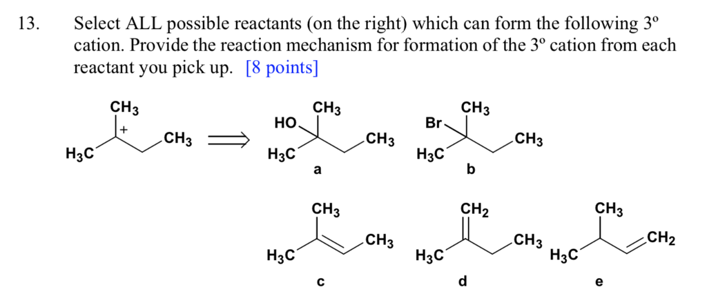 Solved Select ALL possible reactants (on the right) which | Chegg.com