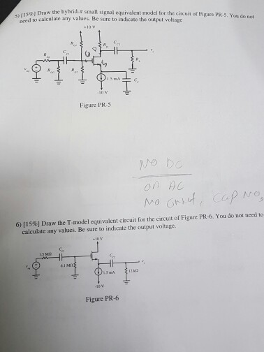 Solved 4) 120%) Using the small-signal equivalent model of a | Chegg.com