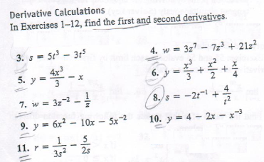 Solved Derivative Calculations In Exercises 1-12, find the | Chegg.com