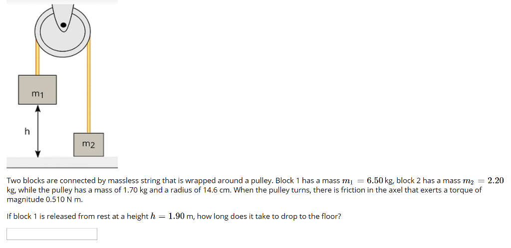 Solved m1 m2 2.20 Two blocks are connected by massless | Chegg.com