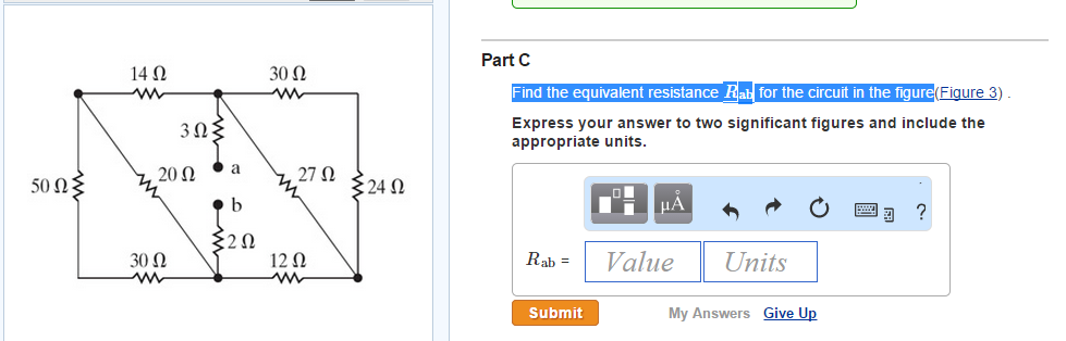 Solved Find the equivalent resistance Rab for the circuit in | Chegg.com