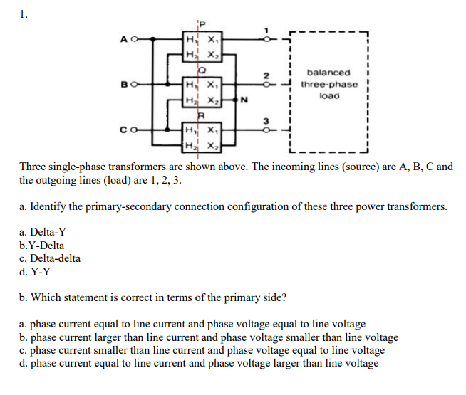 Solved 1 balanced 」three-phase load 3 I し 」 Three | Chegg.com