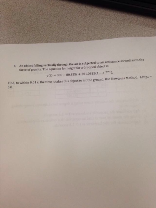 Solved An object falling vertically through the air is | Chegg.com