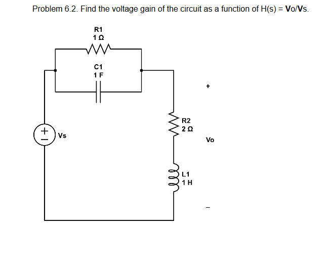 Solved Find the voltage gain of the circuit as a function of | Chegg.com