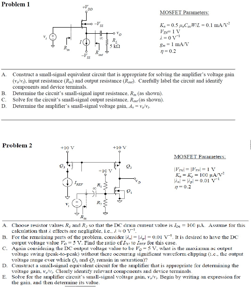 Solved Constrict a small-signal equivalent circuit that is | Chegg.com