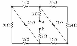 Solved P3.06c_9ed Find the equivalent resistance seen | Chegg.com