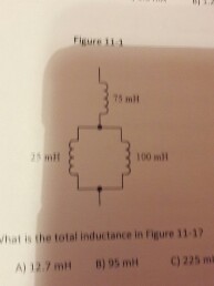 Solved 42) what is the total inductance of a 25 mH inductor | Chegg.com