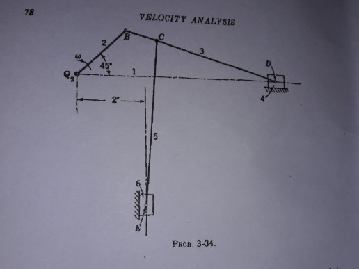 Solved 78 Velocity Analysis 2 2e 6 Prob 3 34